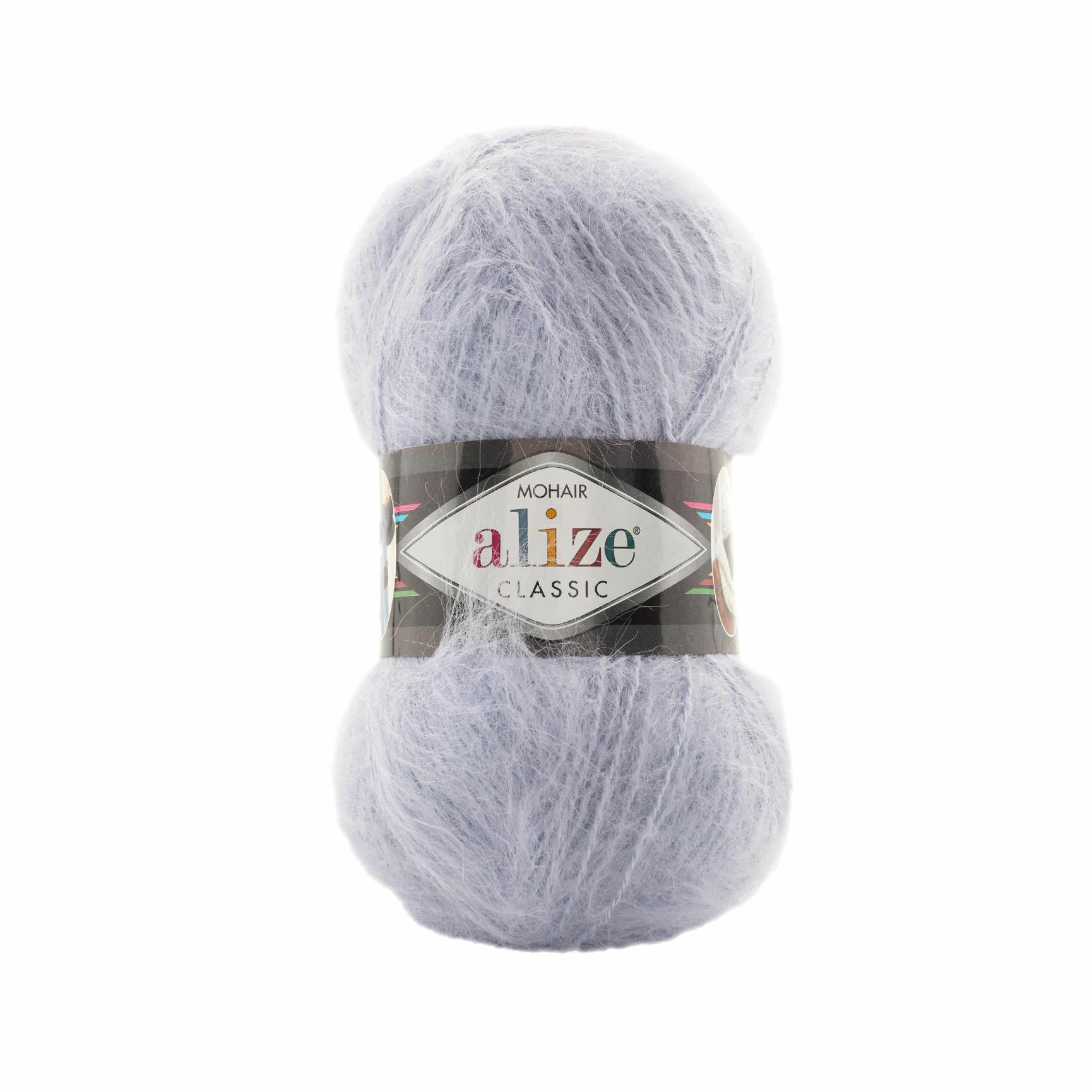 Пряжа для вязания Alize Mohair classic new 224 зимнее небо 100 гр/200 м 25% мохер, 24% шерсть, 51% акрил