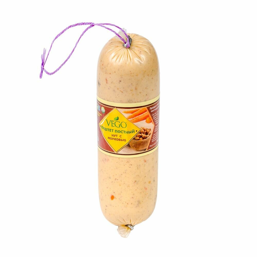 Паштет постный домашний Нут с морковью Вего, 300г / 100% растительный продукт / можно в пост