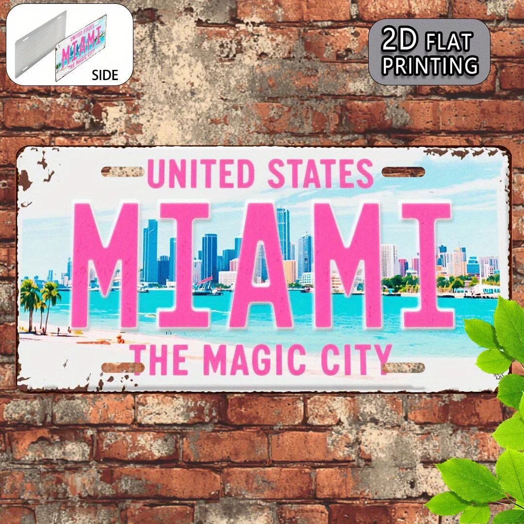 Металлическая табличка CIFBUY Miami Retro