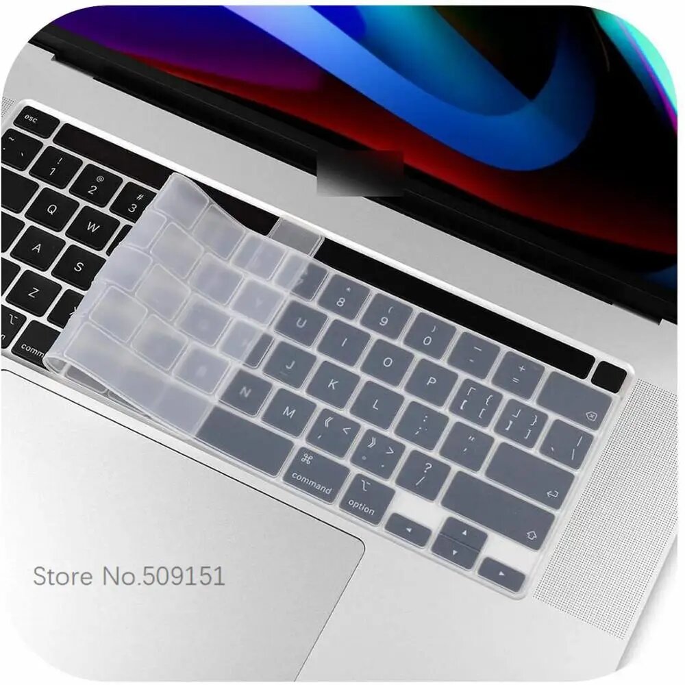 Силиконовый чехол для клавиатуры Cndaiultx для MacBook Pro 13 дюймов 2020, 16 дюймов 2019