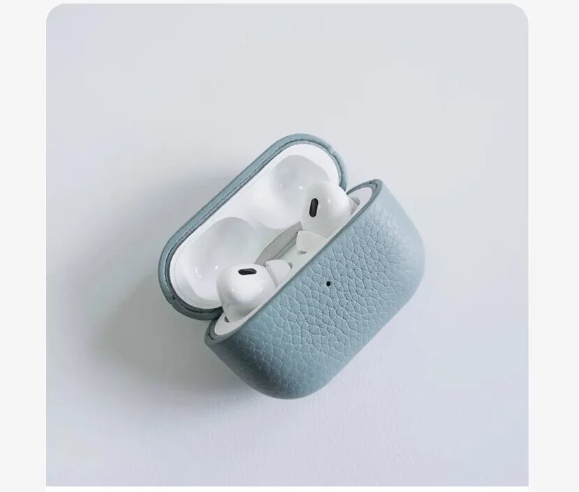 Чехол для наушников AirPods Pro 3 / AirPods 1, 2, 3, 4, 5 Pro из Голубой, For AirPods4, flax blue
