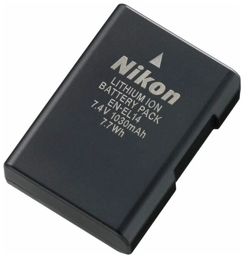 Аккумулятор для камеры Nikon (EN-EL14, EN-EL14A) 1850mAh, OEM (с разъемом type-c)