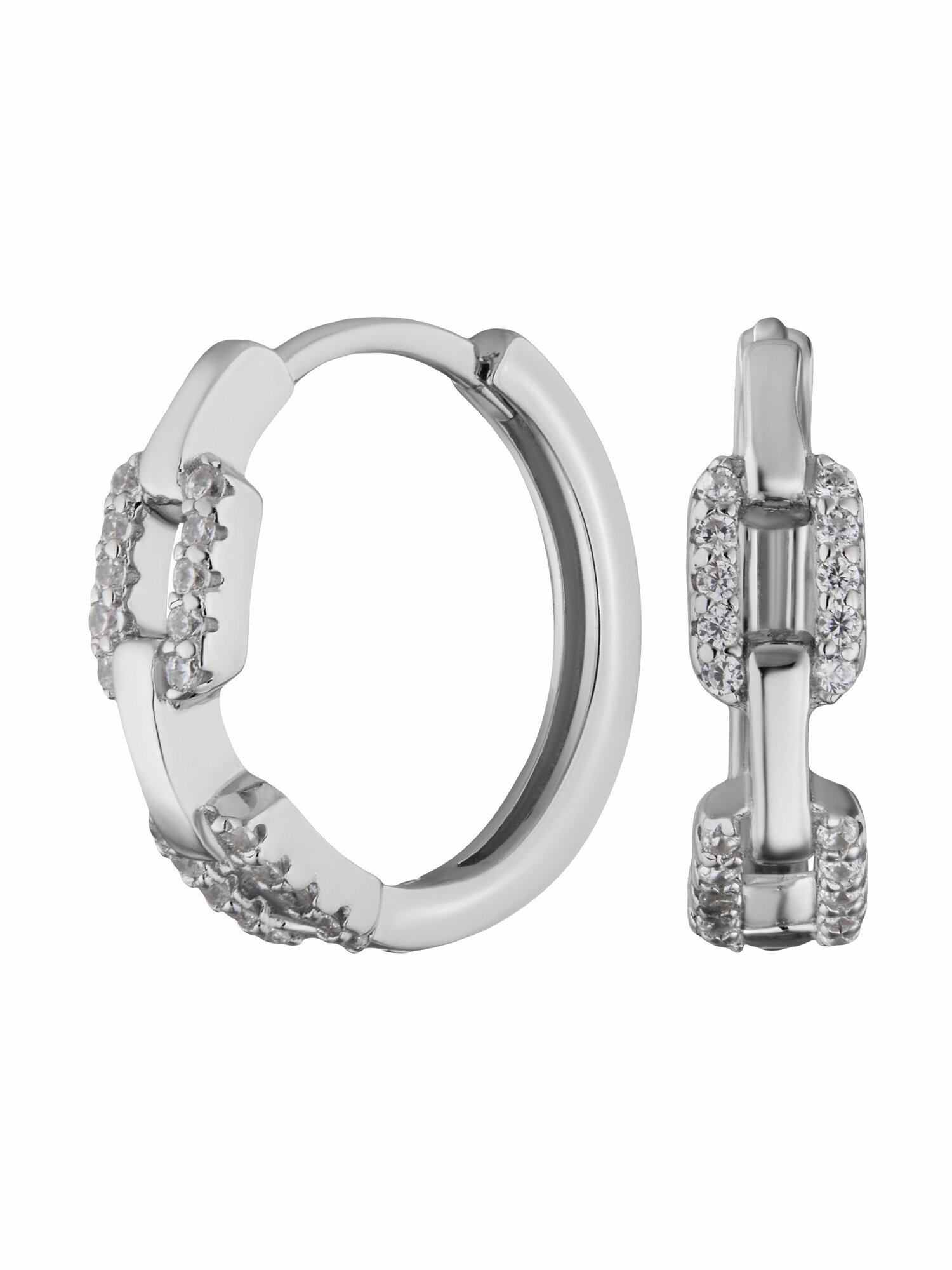 Серьги, серебро, 925 проба, родирование, фианит