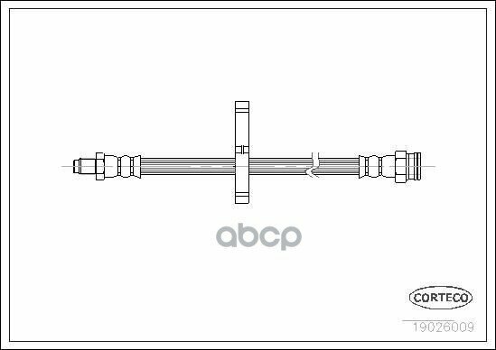 Шланг тормозной CITROEN: JUMPER автобус 1.9 D/1.9 TD/1.9 TD 4x4/2.0/2.0 4x4/2.5 D/2.5 D 4x4 Corteco арт. 19026009