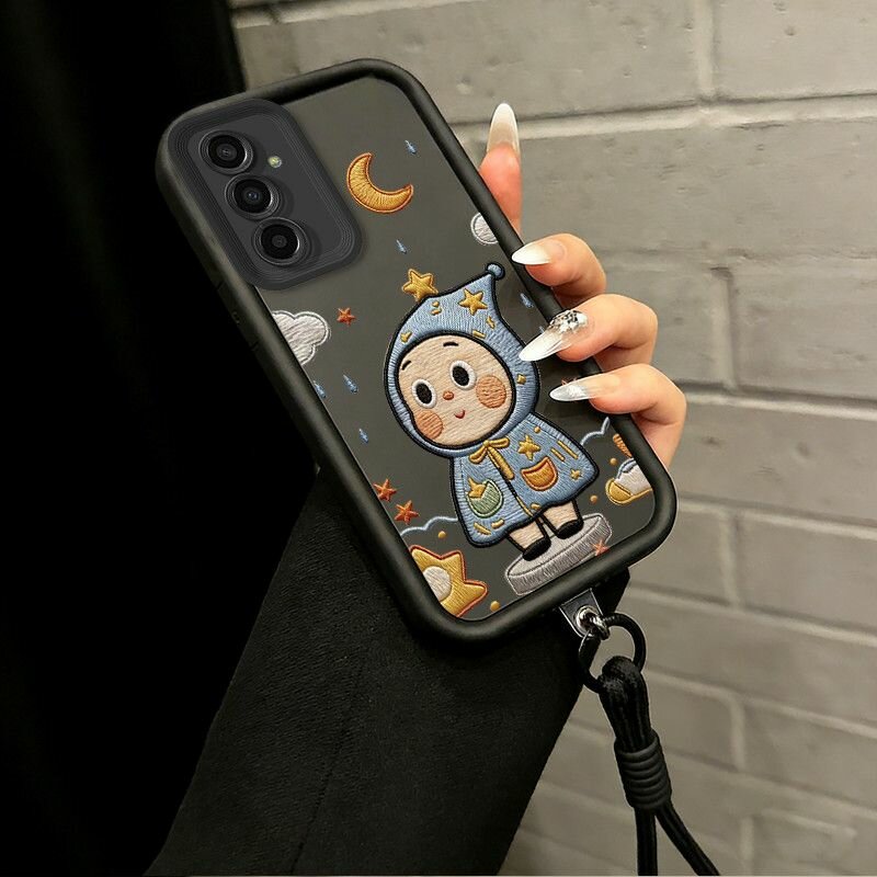 Чехол для Samsung Galaxy A57 противоударный с принтом и съёмным шнурком, спортивный вариант для активного использования JTDTGSCXXX01