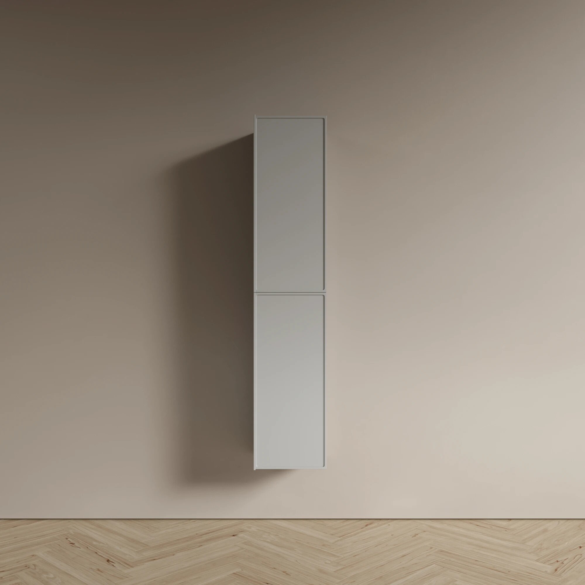 Шкаф-пенал Sancos Вельта (Velta) PVL33WG 33×30×160 см, подвесной, 2 двери, доводчики, тёплый серый