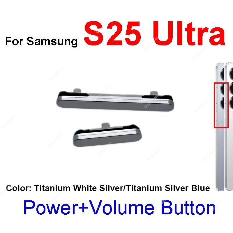 Кнопка питания и боковая клавиша громкости для Samsung Galaxy S25, S25 Plus, S25 Ultra, S25 Edge. Запасные части для управления и ремонта