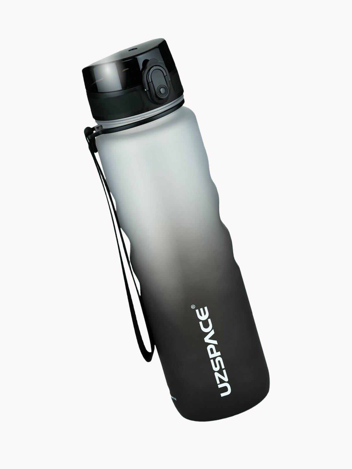 Бутылка для воды спортивная UZSPACE, из Тритана, белая и черная матовая, 1000 мл, с герметичной крышкой, BPA Free, для спорта и фитнеса, детская в школу
