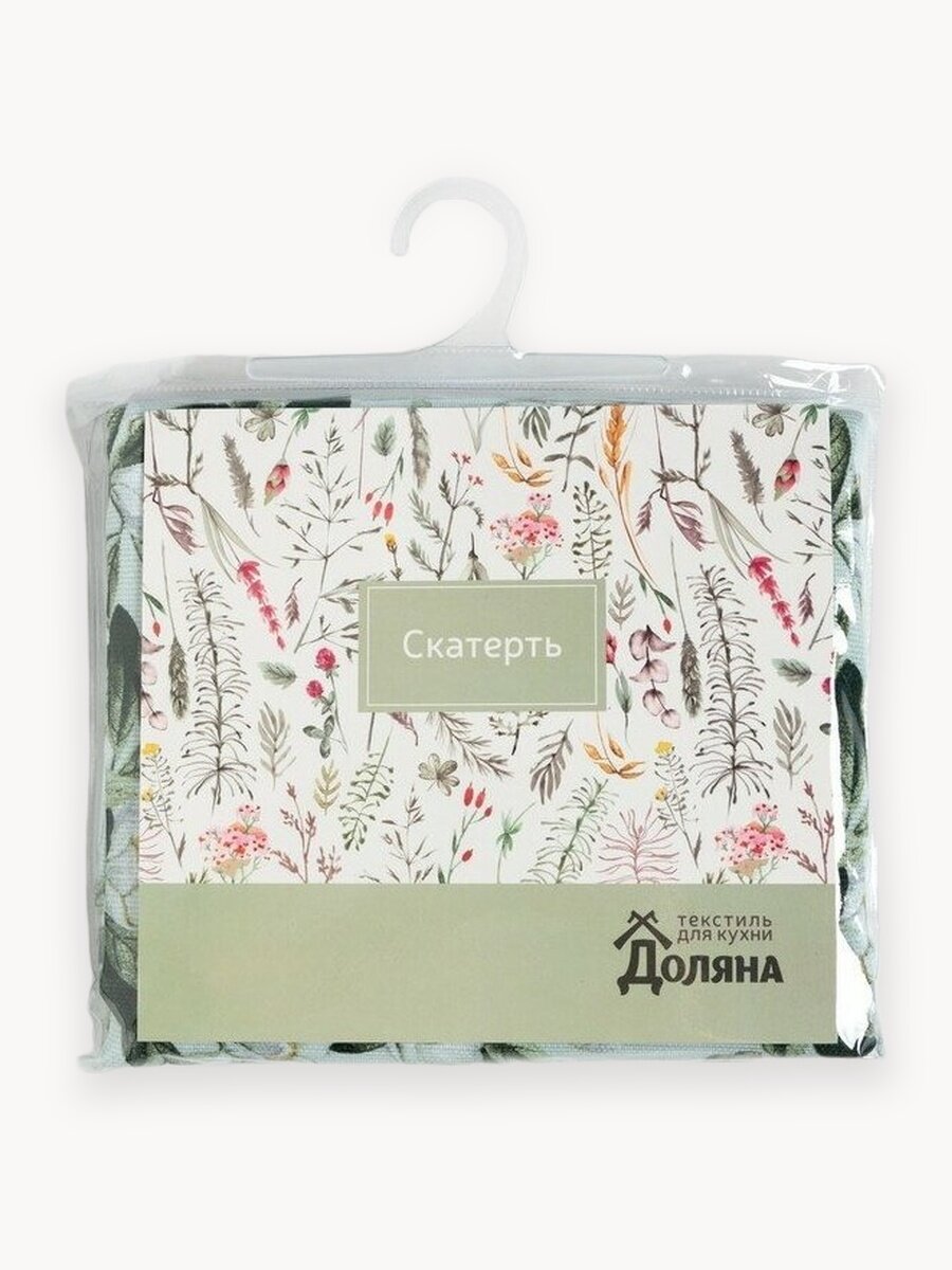 Скатерть «Доляна» "Apple flowers", 146х110 см, 100% хл, рогожка 164 г/м2