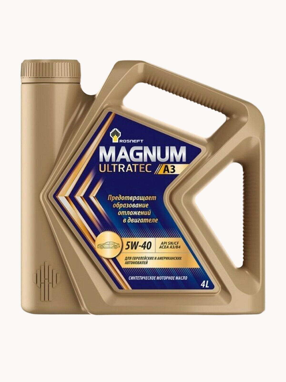 Моторное масло Роснефть Magnum Ultratec 5w-40 SN/CF A3/B4 синтетическое 4 л