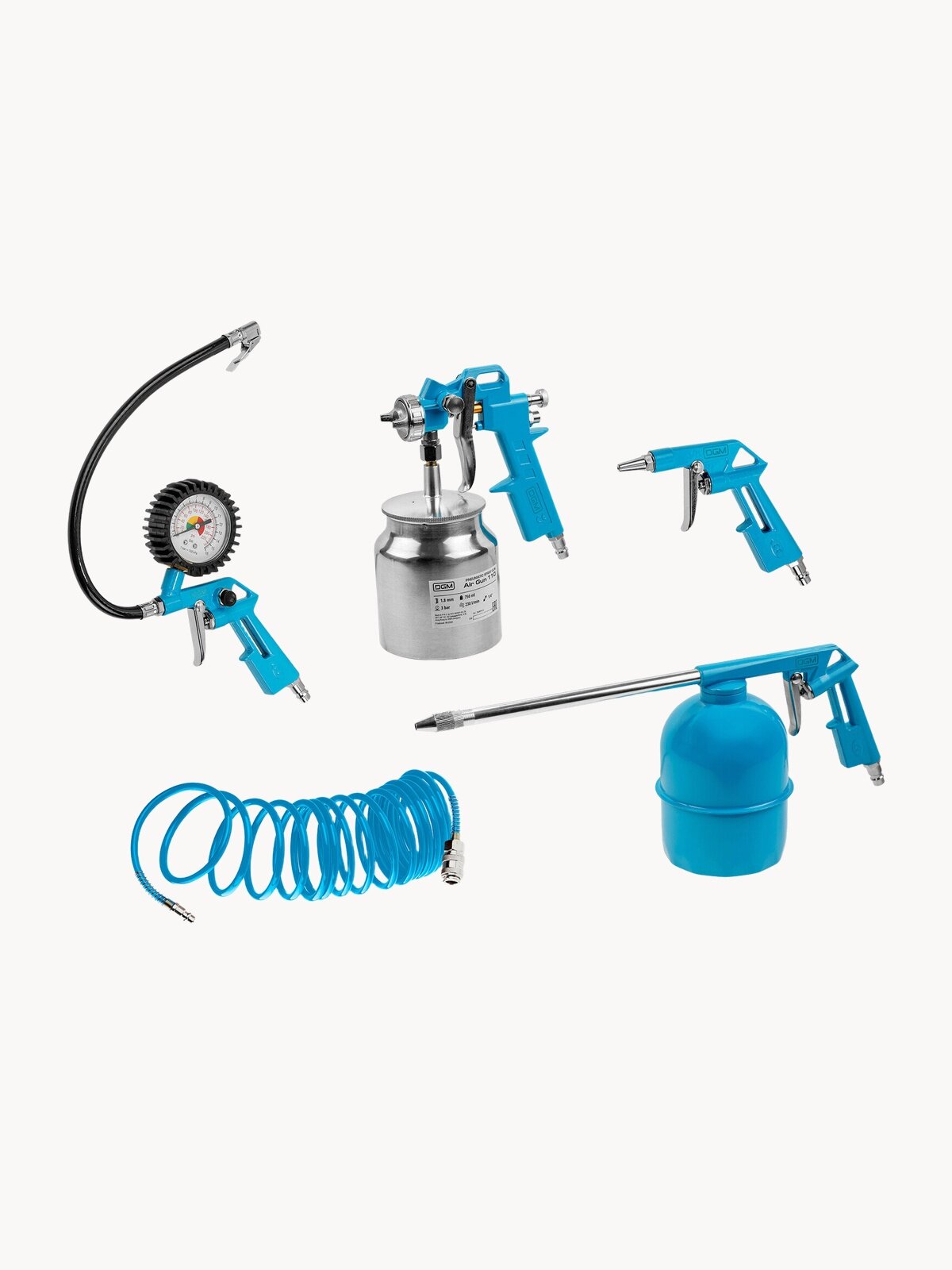 Набор пневмоинструмента DGM S510 DG4018-2, для компрессора, 5 предметов