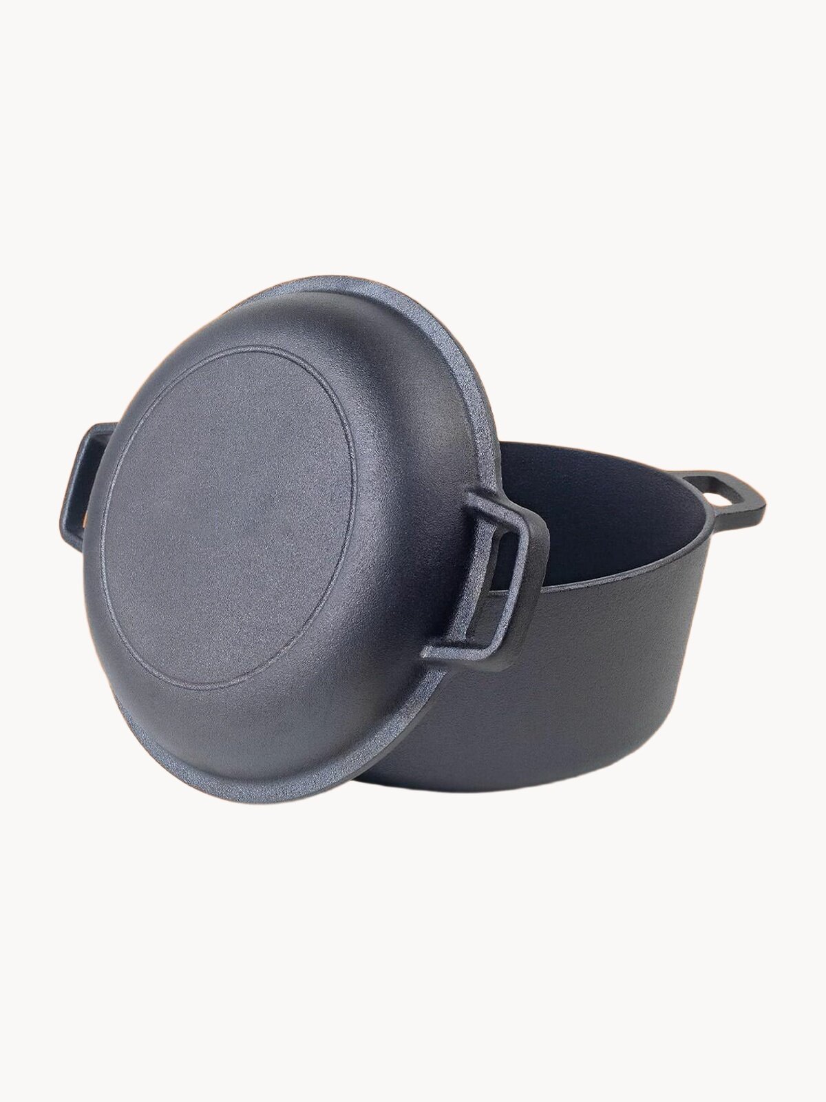 Чугунный казан Oberhof5L с крышкой, используется для плиты, духовки, разведения костра, кемпинга，