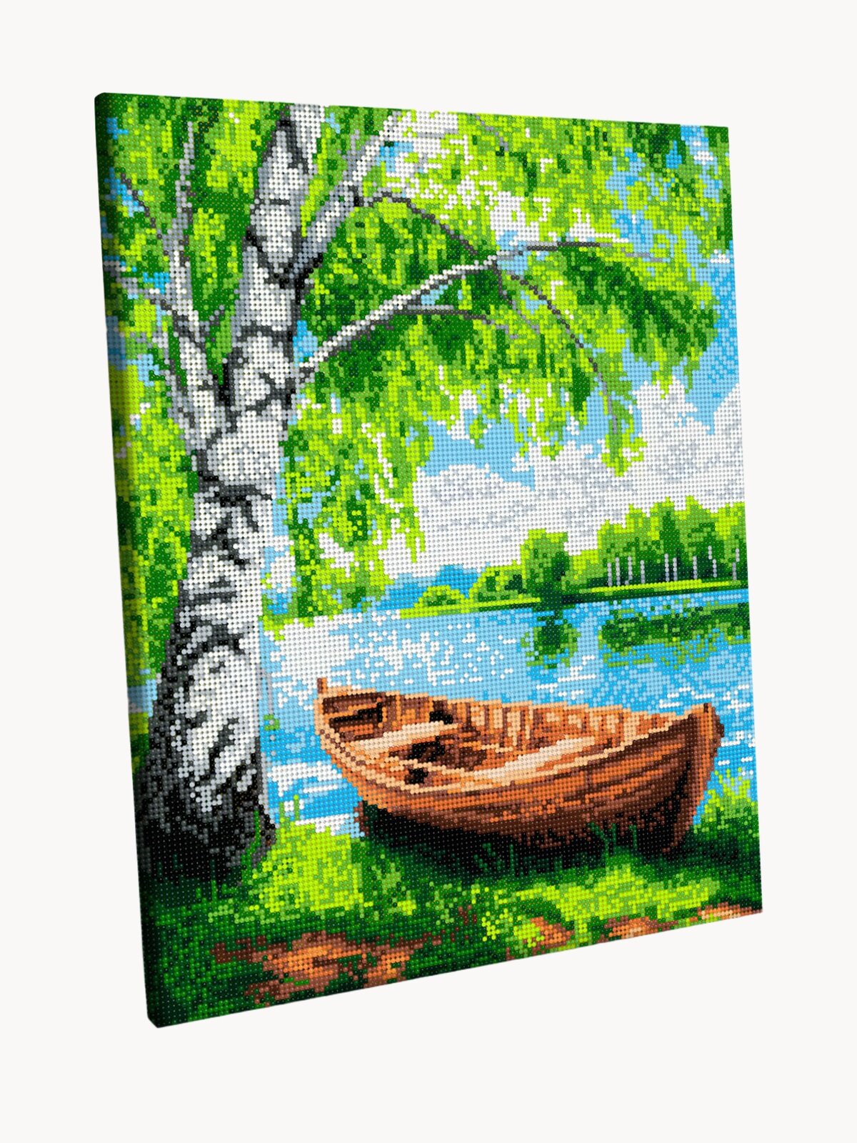 Алмазная мозаика на подрамнике 40х50 см "Русская природа" Алмазная вышивка. Картина стразами.
