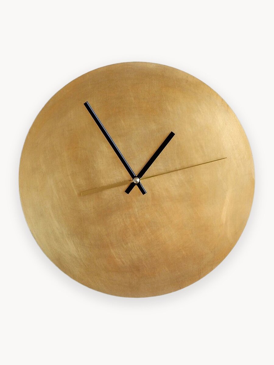 Часы настенные "Солнце" без маятника 30 см бесшумные, латунные, на кухню, в гостиную