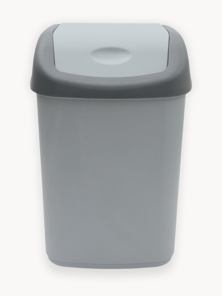 Товары для дома Полимербыт Контейнер для мусора с крышкой, 14 л, цвет: микс