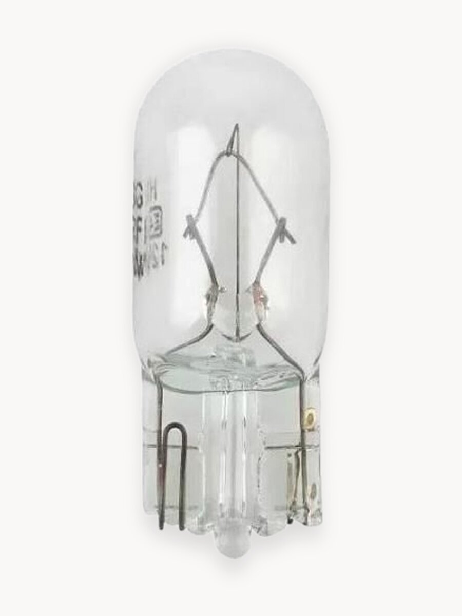 Лампа накаливания W5W W2.1x9.5d 12V "Маяк" 61205БЦ (цена за штуку)