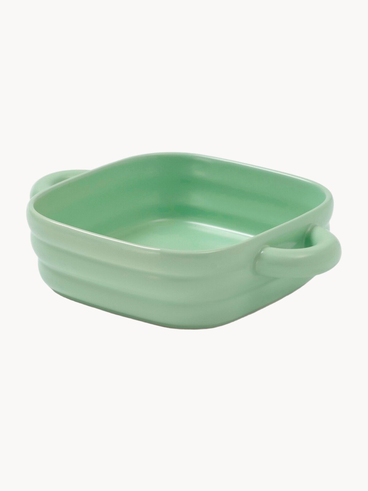 Форма для запекания в духовке Доляна «Зефир», 900 мл, 18×18 см, квадратная, керамика, цвет зелёный