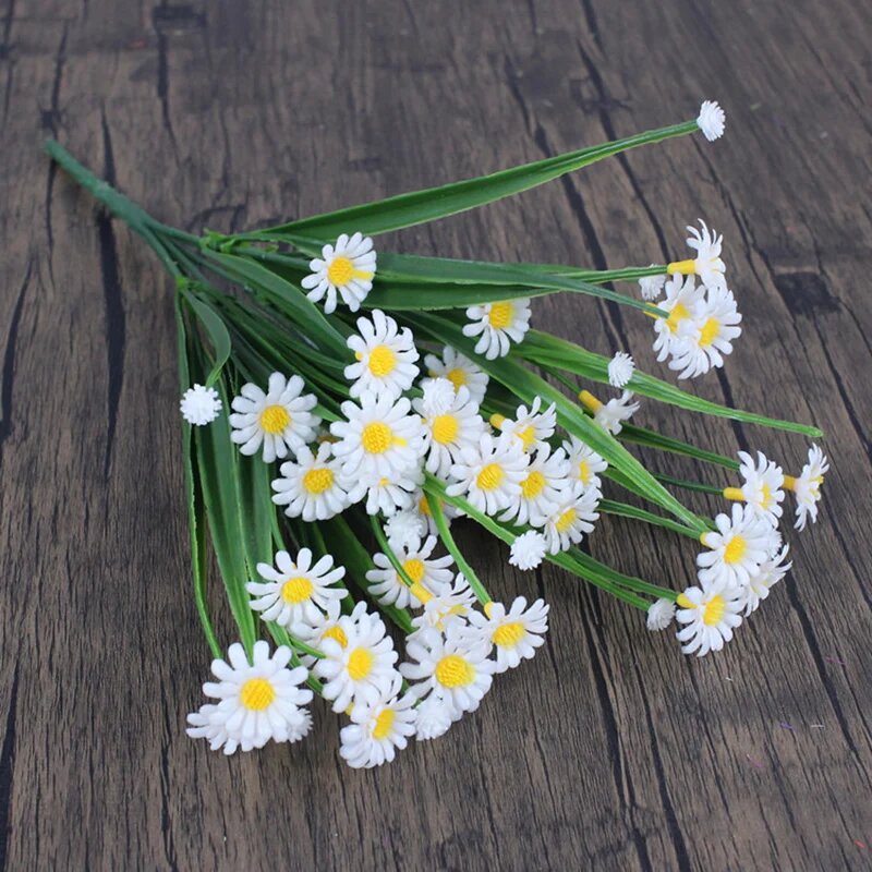 Искусственные ромашки для декора Белый, White
