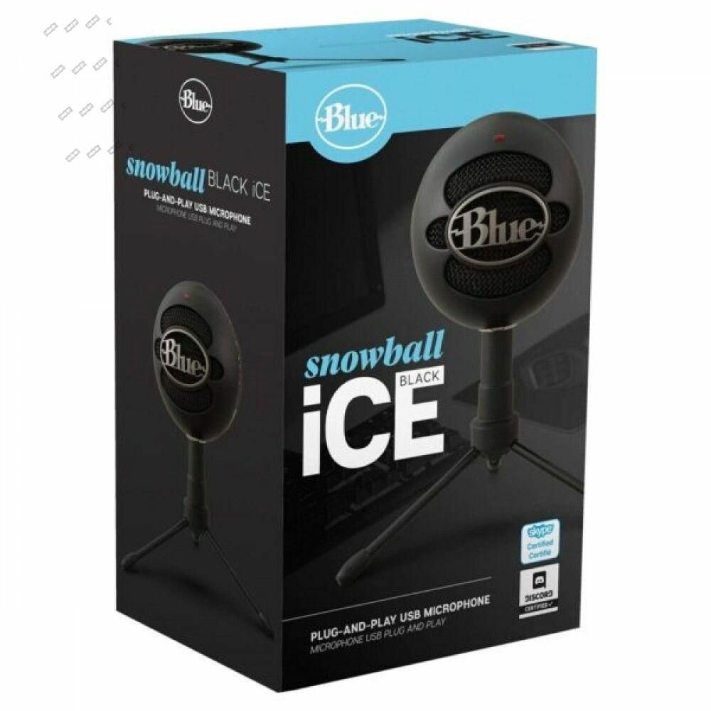 Микрофон USB, Blue Snowball Ice Black, студийный конденсаторный