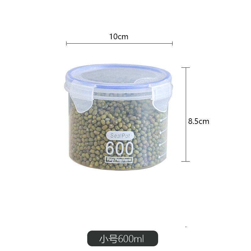 Большой прозрачный пластиковый герметичный контейнер для сухого молока, пищевой контейнер, кухонный ящик для хранения круп, контейнер для хранения.