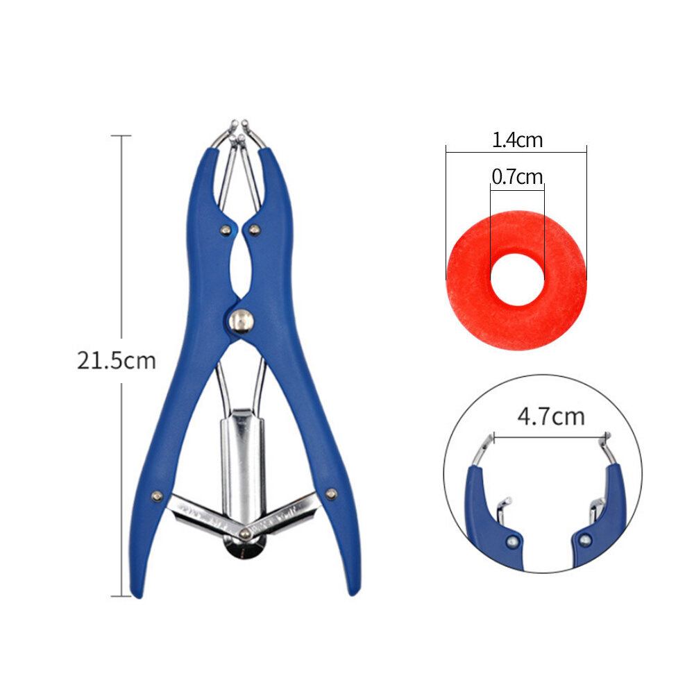 Клещи для кастрации с 100 кольцами, щипцы для кастрации и купирования хвоста для КРС, овец и коз