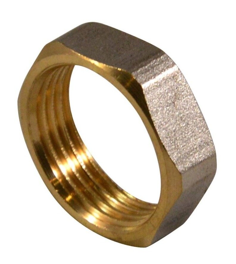 Контргайка СТМ с внутренней резьбой 3/4дюйма, из латуни, диаметр присоединения 20мм / водоснабжение