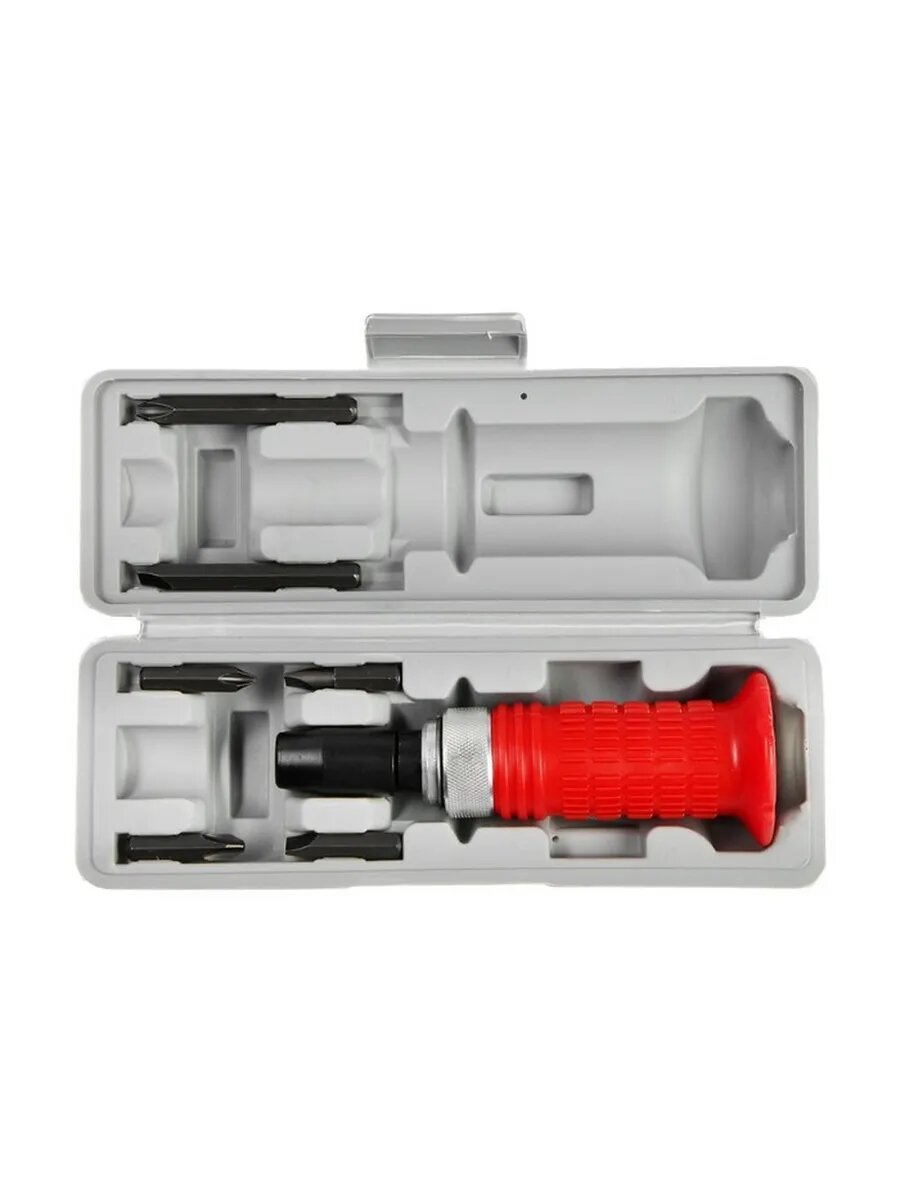 Ударная отвертка с битами и кейсом