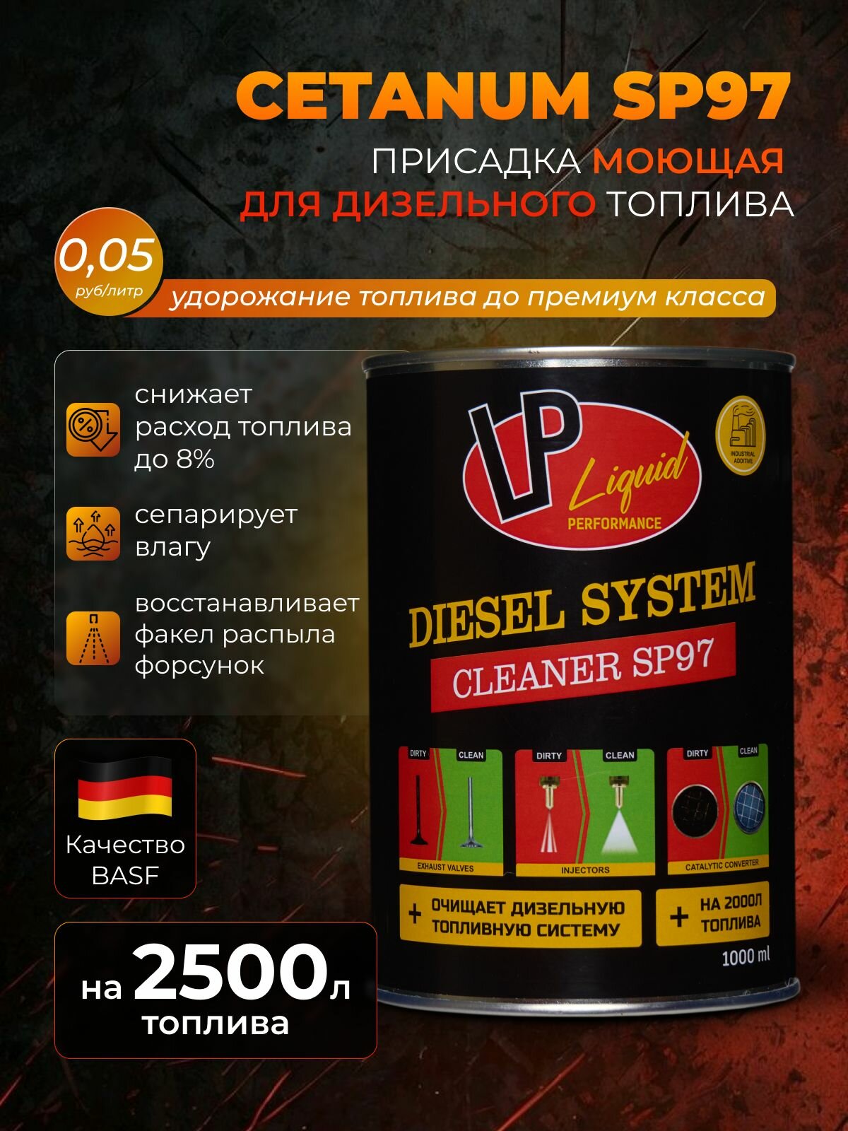 Дизельная промышленная моющая присадка Cetanum SP97