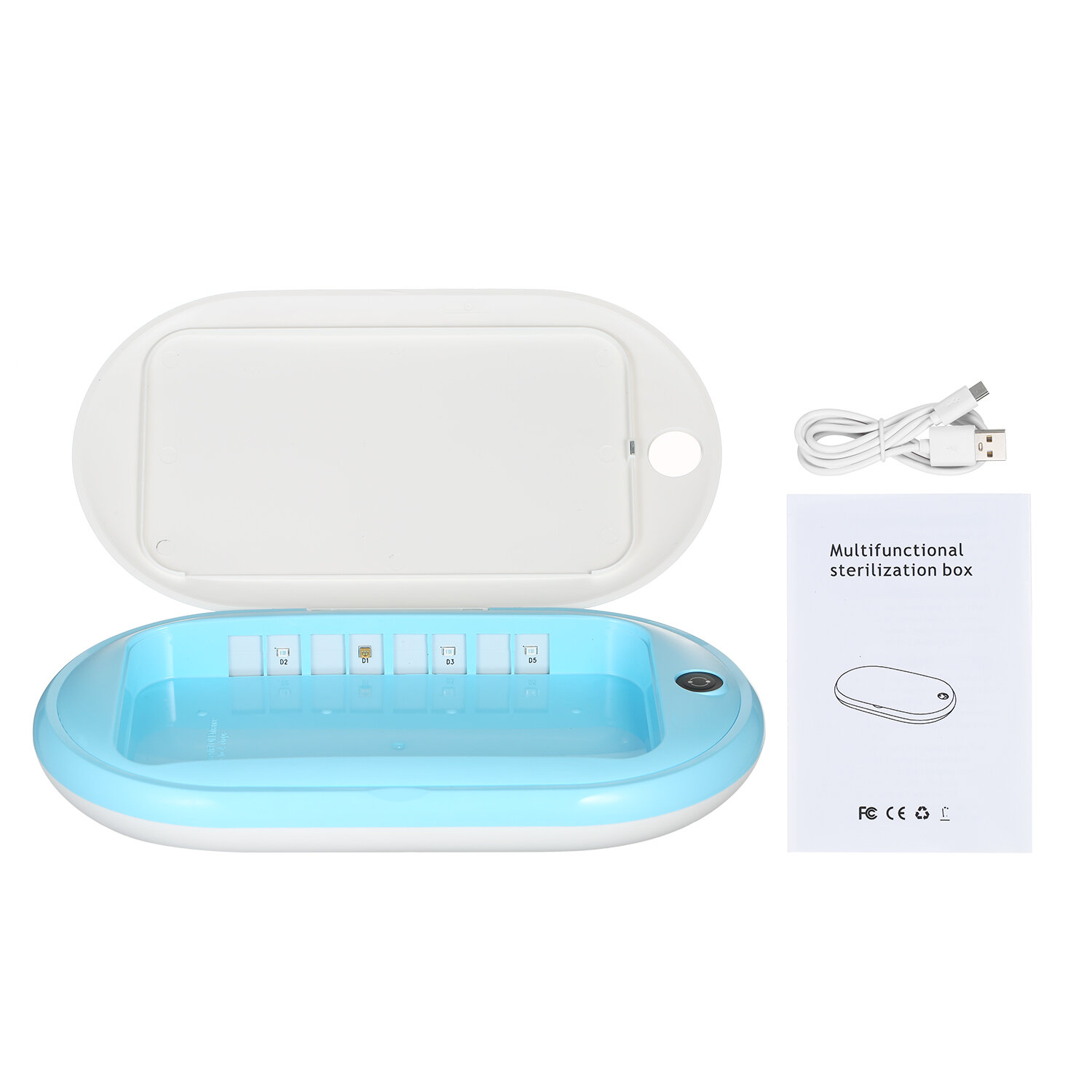 УФ-стерилизатор с беспроводной зарядкой для телефонов, ювелирных изделий и очков