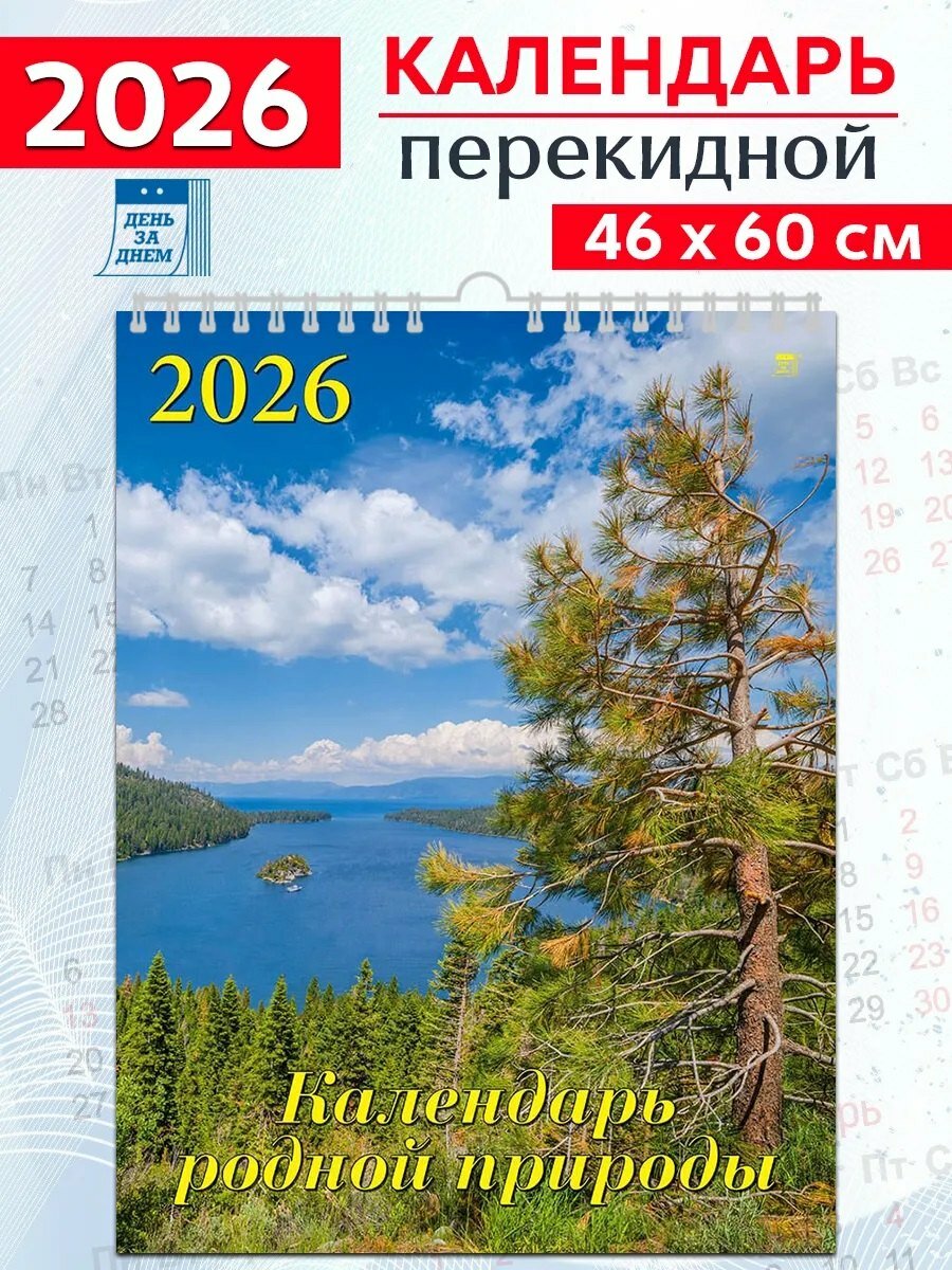 Календарь 2026г 460*600 «Календарь родной природы» настенный, на спирали