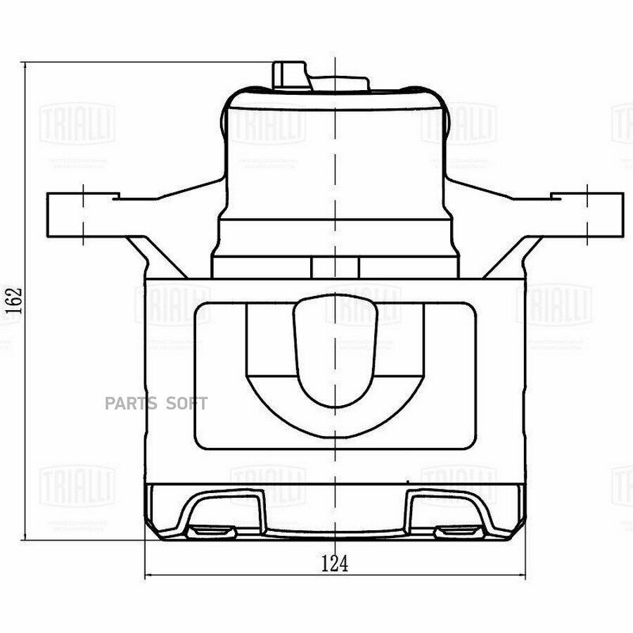 TRIALLI CF-202402 Суппорт торм. для а/м Hyundai i30 II (11-) перед. прав. d=57мм (диск 23мм) (CF 202402) ()