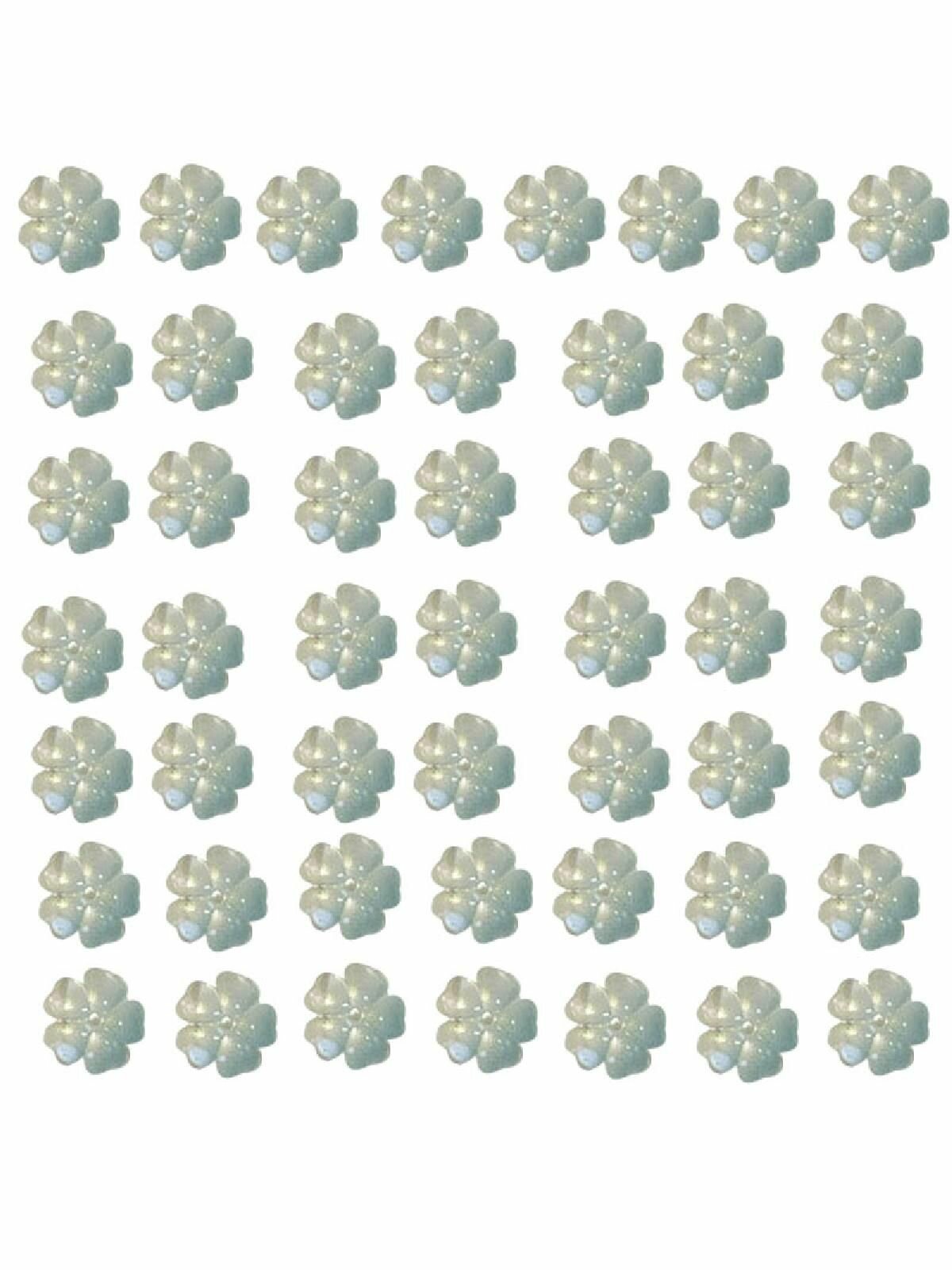 Category107_RU,50 шт, цветы в виде чаши с пятью лепестками, сделанные своими руками, маленькие глазированные цветы вишни ручной работы-молочно-зеленое золото