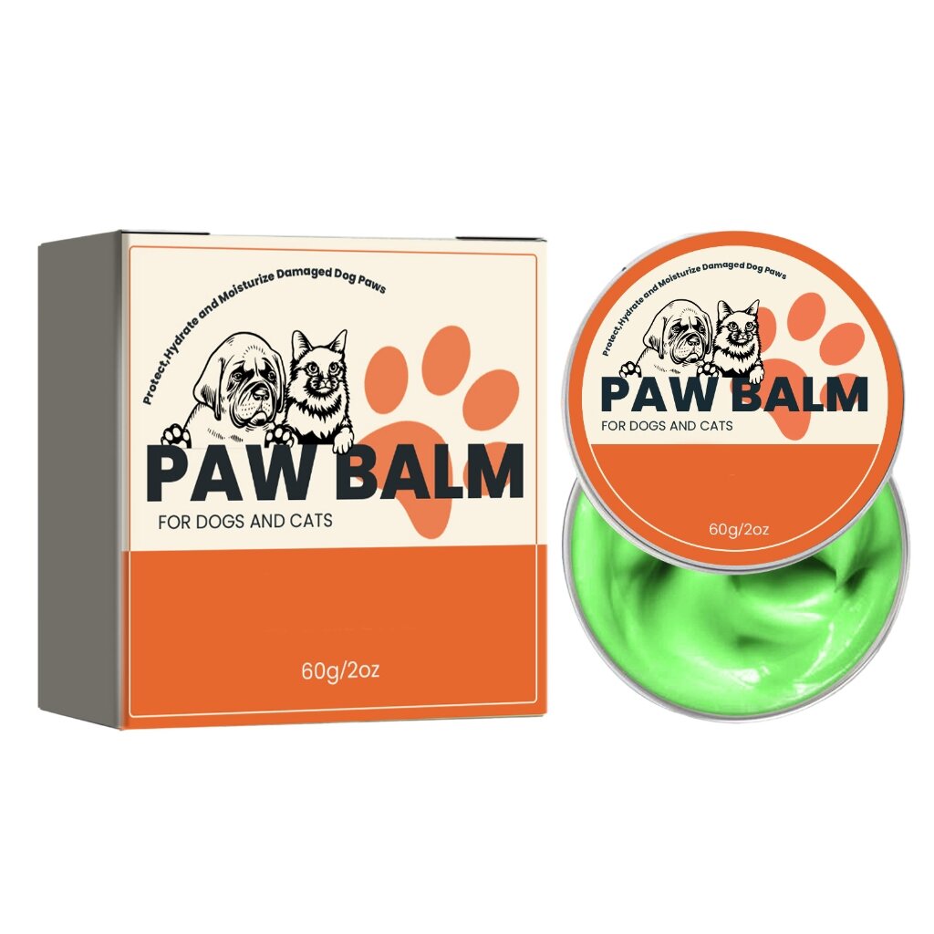 60 г Бальзама Для Лап Домашних Животных Большой Емкости, Увлажняющий и Восстанавливающий Крем Для Носа и Ног Кошек, Собак, Домашние Зимние Аксессуары Для Ухода За Домашними Животными