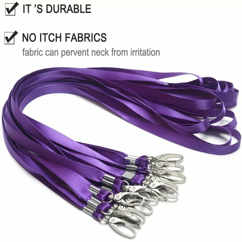 Шнурки для студенческого билета - 100 фиолетовых шт.