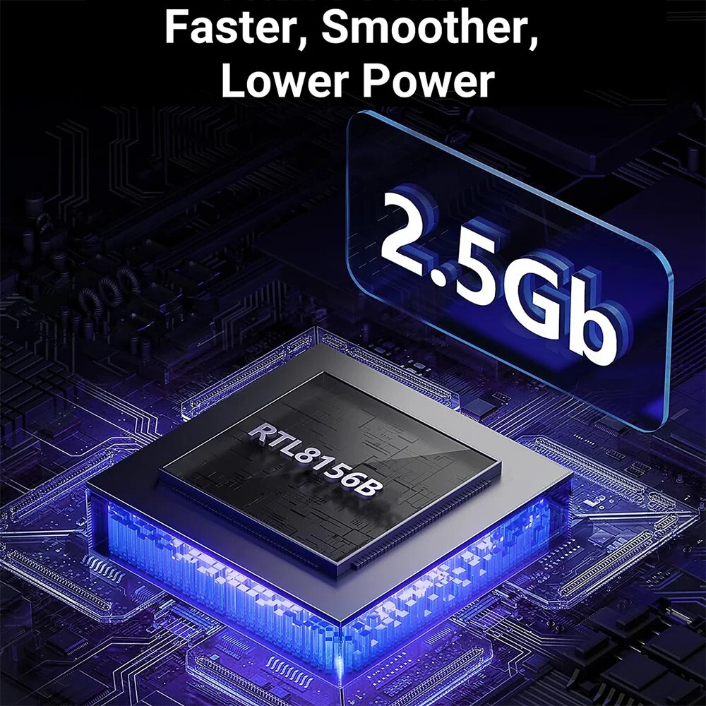 Адаптер Ethernet 2.5G USB-C для Macbook Pro, Цвет: A C to 2.5G — фото 1