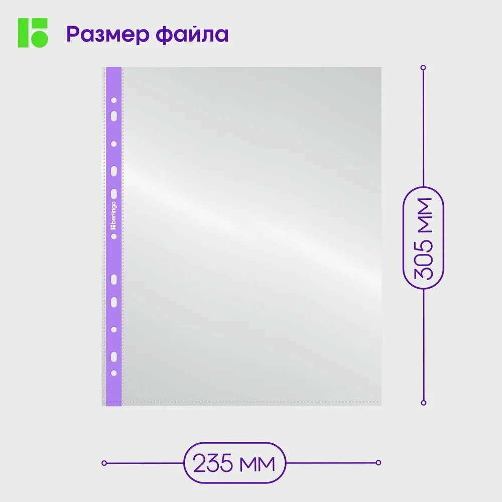 Файл A4 (21 × 29.7 см) 100 шт, 50 мкм