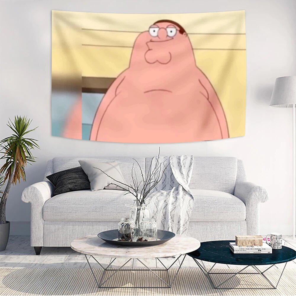 Настенный гобелен Питер Гриффин 100% полиэстер, 90x150cm, Розовый