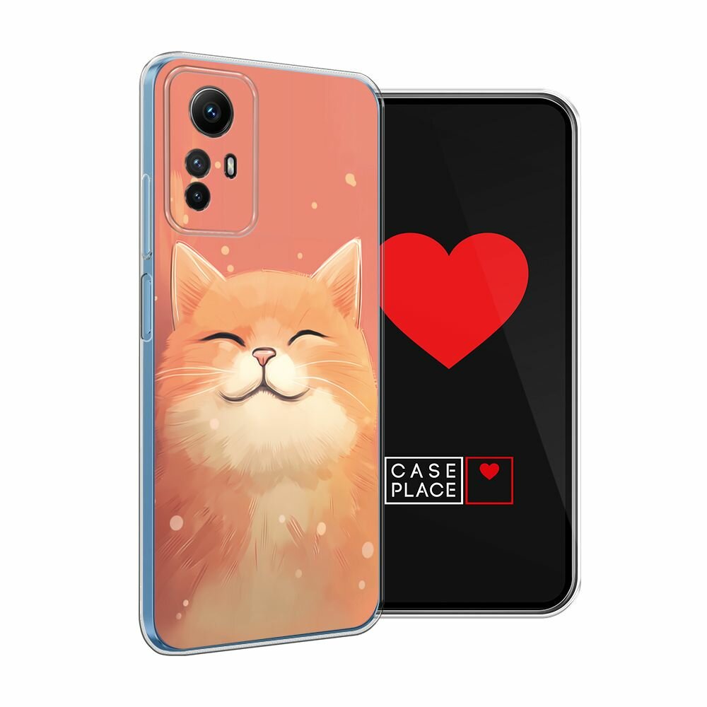 Чехол на Xiaomi Redmi Note 12S / Сяоми Редми Ноут 12S с принтом "Довольный рыжий котик" — фото 1