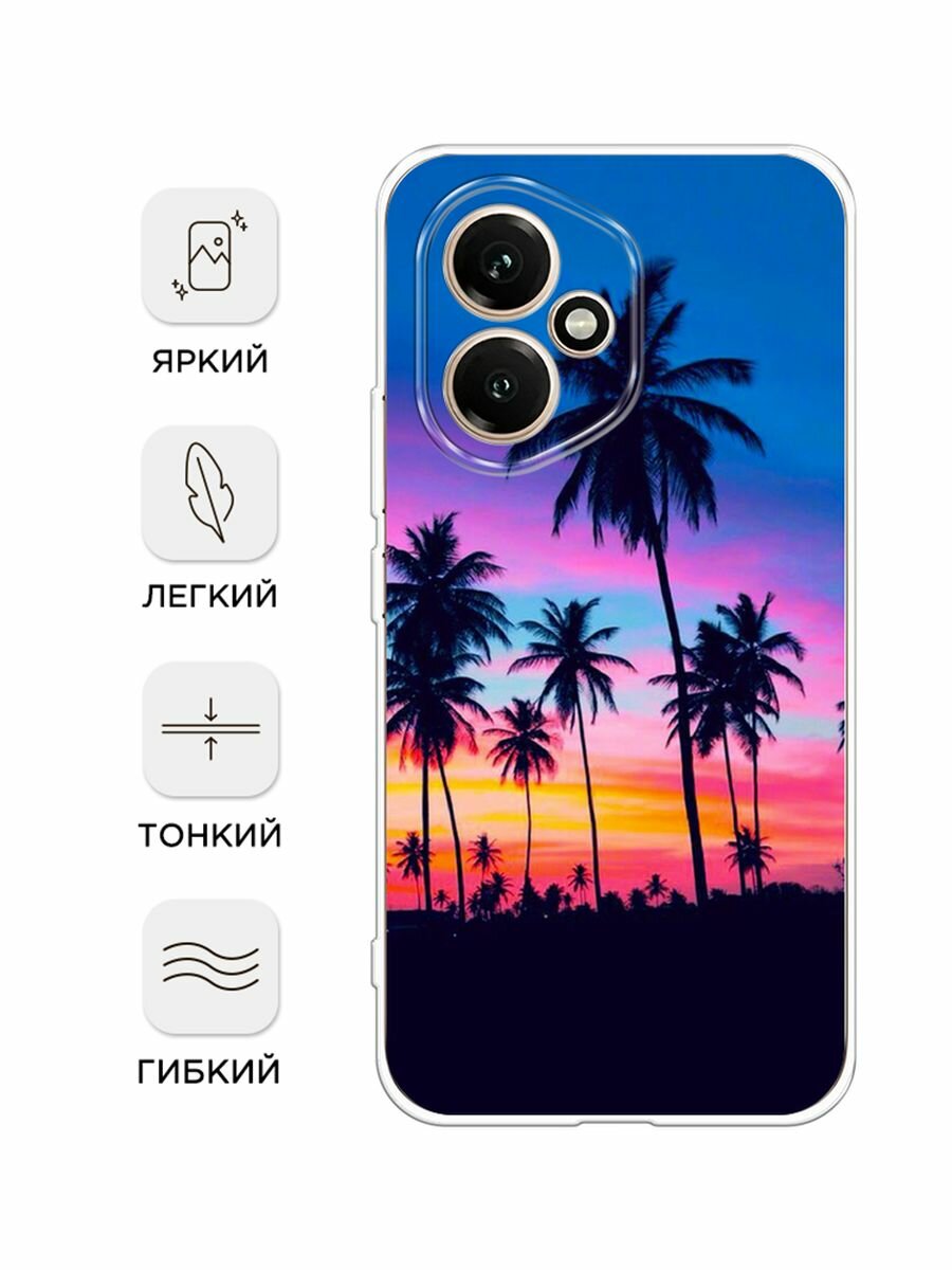 Силиконовый чехол на Honor 400 / Хонор 400 с принтом "Закат 5" — фото 1