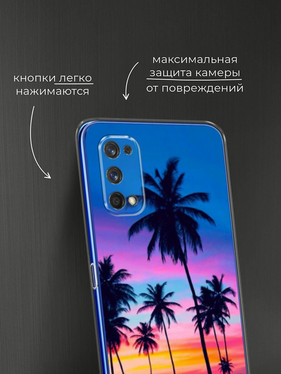 Силиконовый чехол на Realme 7 Pro / Реалми 7 Про с принтом "Закат 5" — фото 1