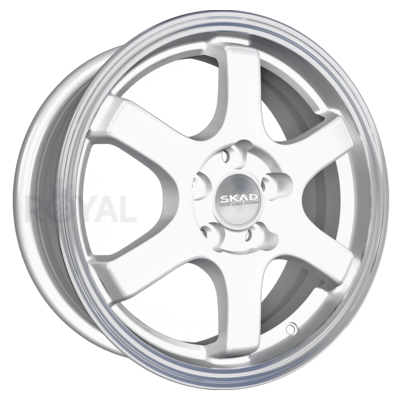 Литой колесный диск СКАД Киото (КЛ249) 6x15/4x98 ET38 D58,6 Алмаз белый (АРС 014 black)