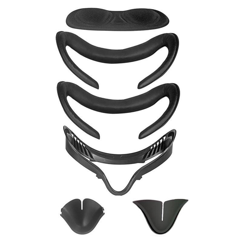 Face Shield Replaceable Bracket Breathable Fog VR Leather Patch 6pcs, VR очки на голове, материал псевдокожи PU белка, мягкий и кож friendly, стент из пластика ABS, дышащий предотвращает пот, сенсорно-носовой подушечник снижает давление на нос, световой