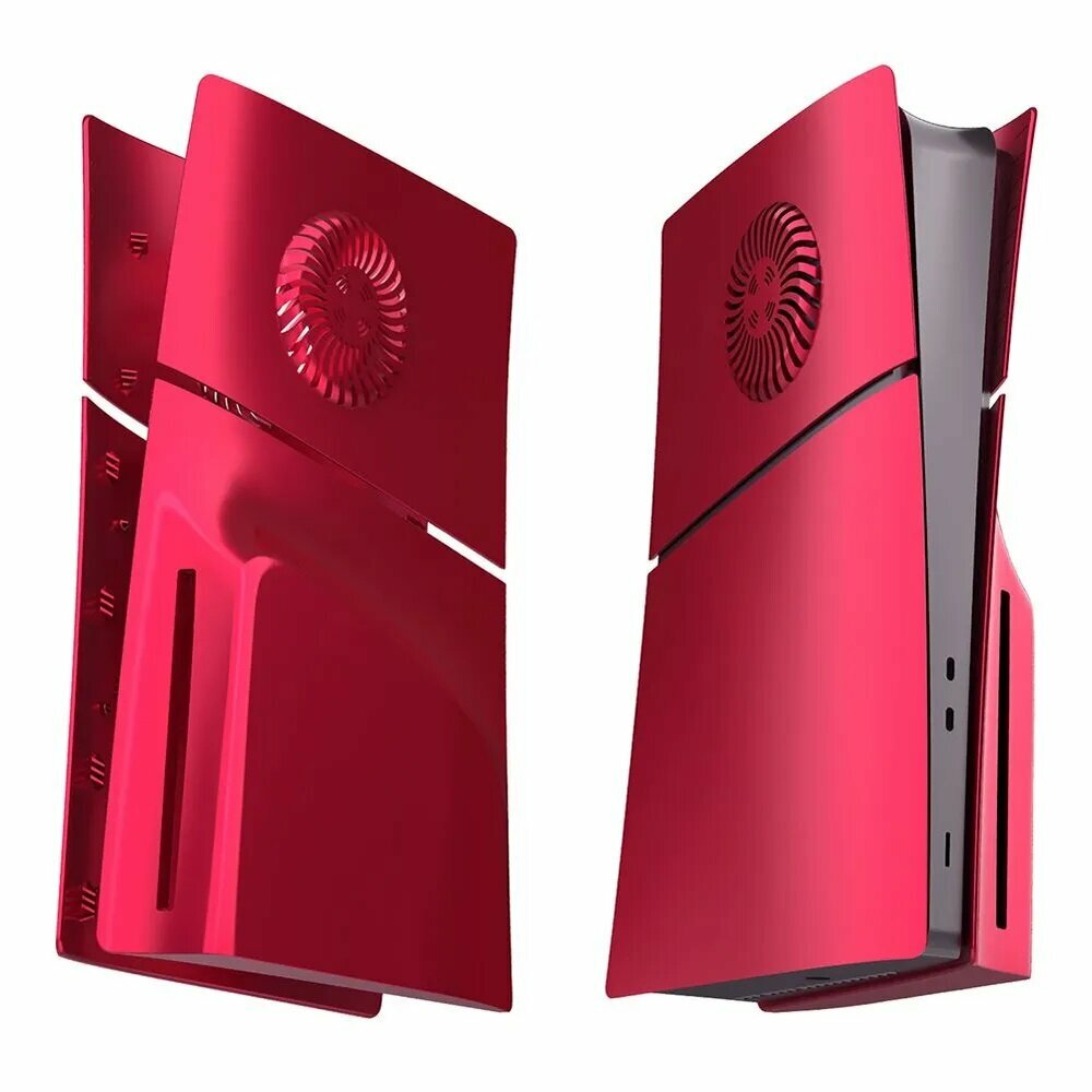 Корпусная крышка для PS5 Slim, красная, для модели с дисководом 2.0, ударопрочная