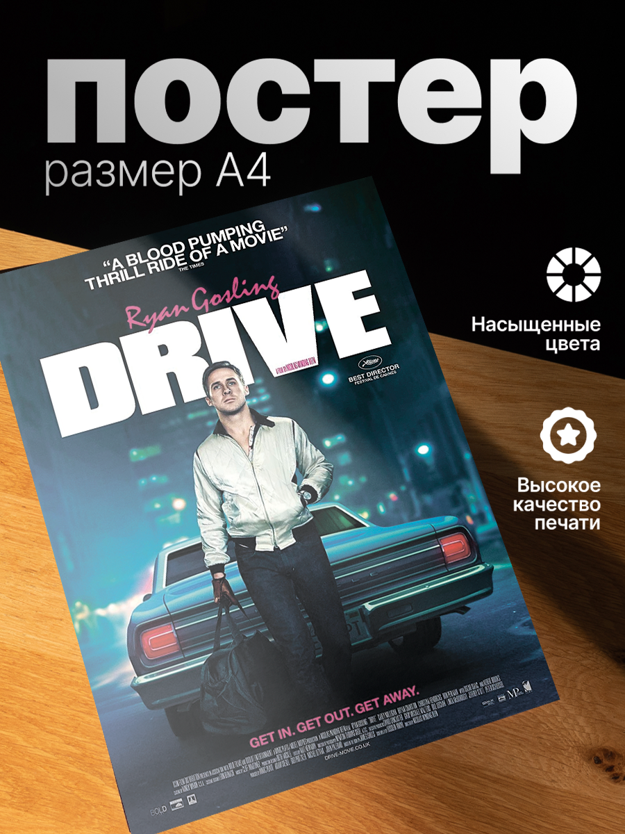 Постер ZEKEKS Драйв, на стену, без рамы, 29x21 см, цифровая печать