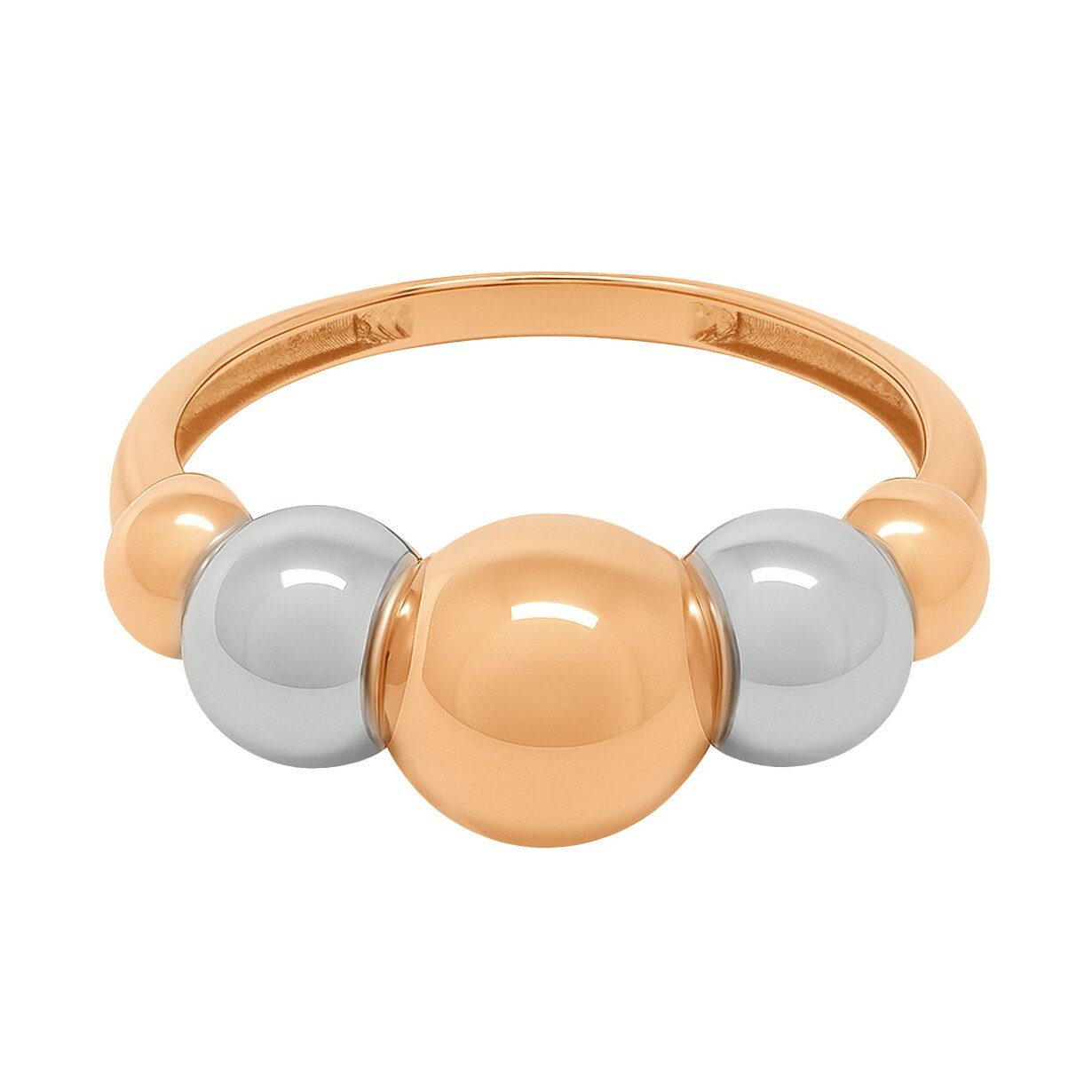 Кольцо, красное золото, 585 проба, родирование