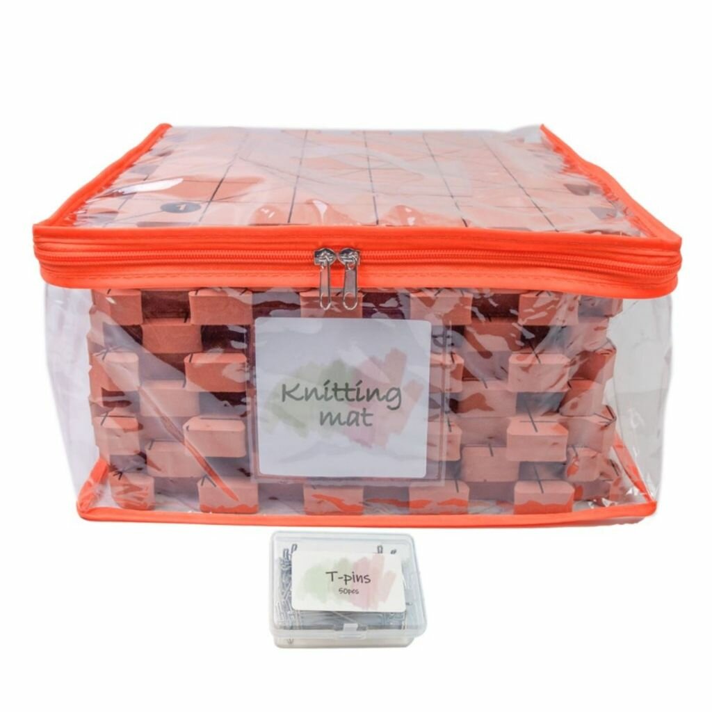 Набор блокирующих ковриков для вязания крючком и спицами, 9 шт. с сеткой и Т-форм булавками, 32x32 см, идеальное решение для шалей и домашнего декора