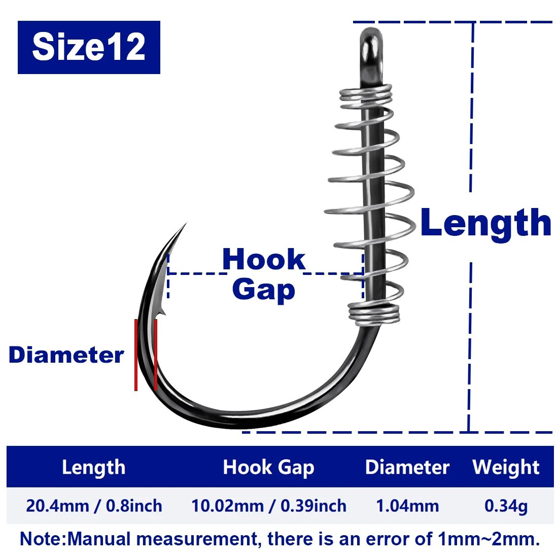 Рыболовный крючок FishTrip Size 12, 20pcs