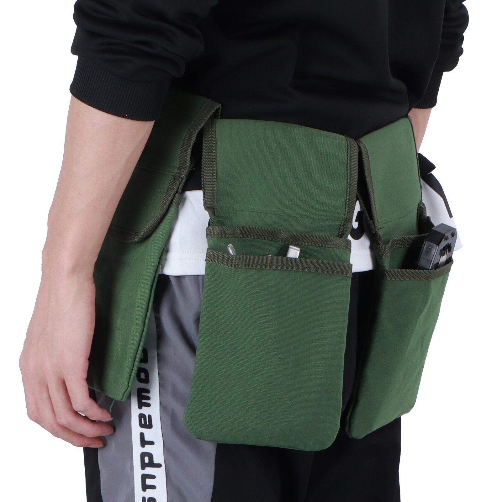 Сумка для хранения садовых инструментов, подвесная сумка на поясной ремень, органайзер с 4 карманами, садовые принадлежности