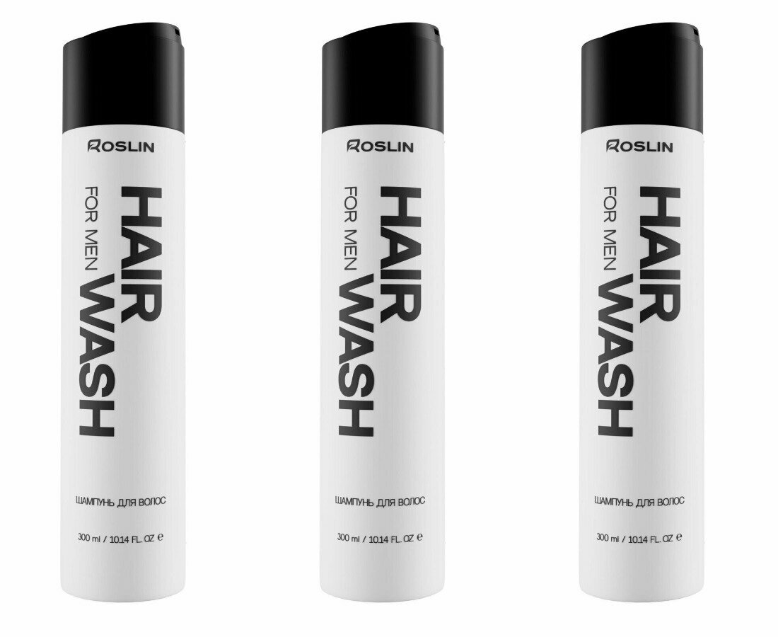 Шампунь  для волос Roslin For Men "Сияние и сила", для него, 300 мл, 3 шт