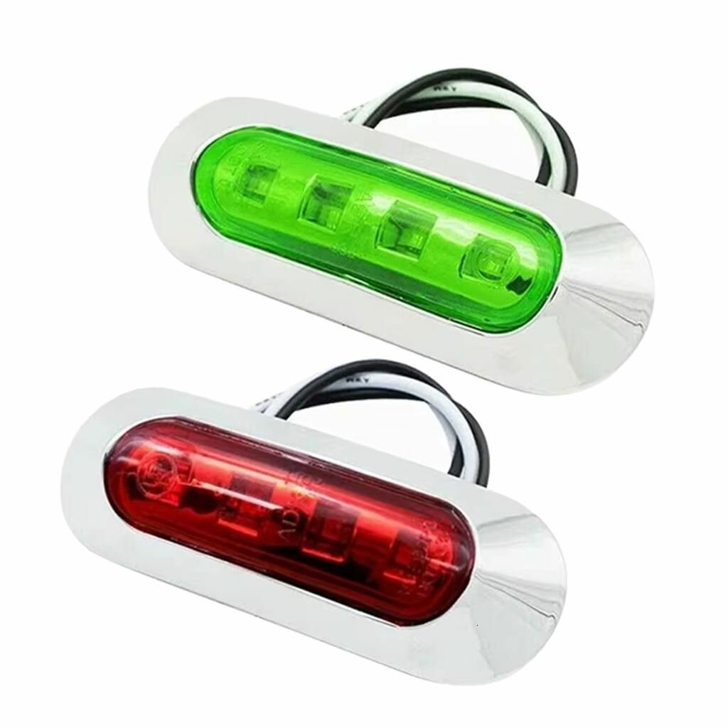 Красный и зеленый светодиодный сигнальный фонарь для лодки 12В